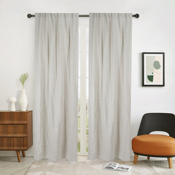 Native Linum Newport Linen Sheer Curtain Panel | Wayfair
